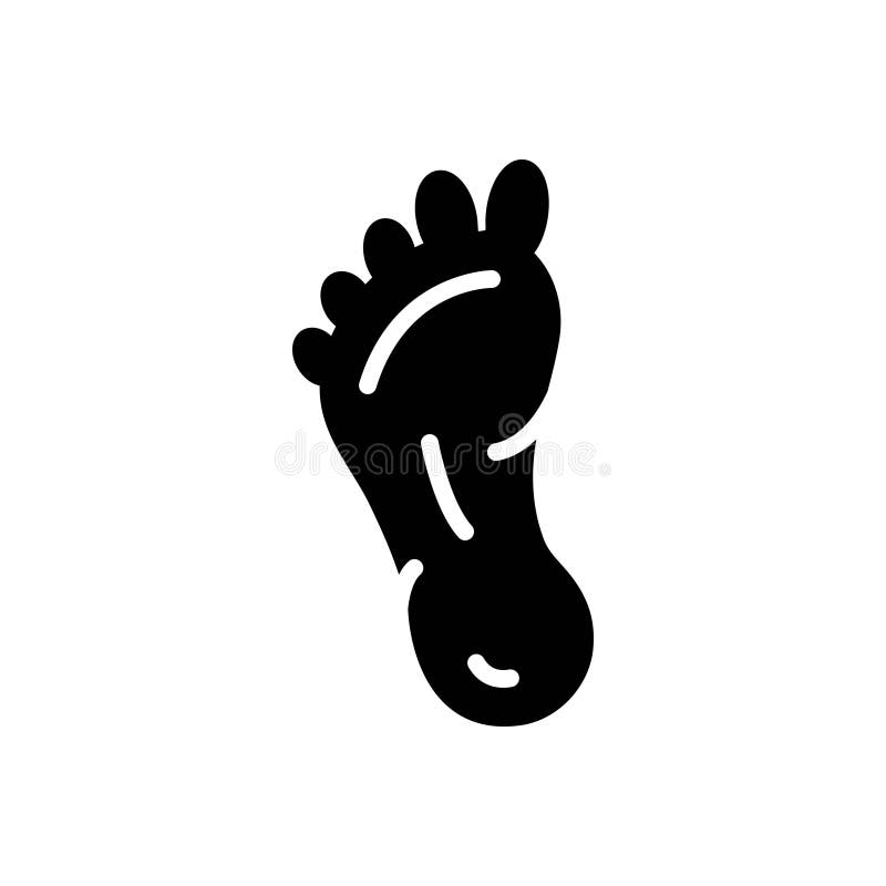 Black Solid Icon for Foot, Footstep and Leg Stock Vector - Illustration ...