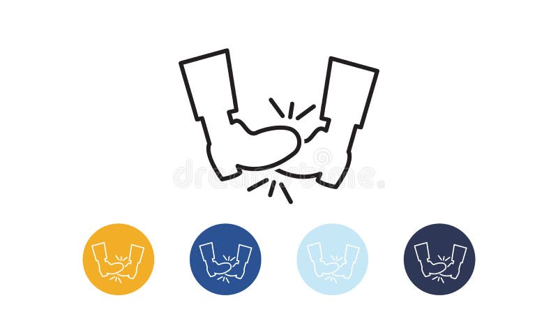 Foot Shake. Greeting Hit Your Foot Stock Vector - Illustration of bump ...