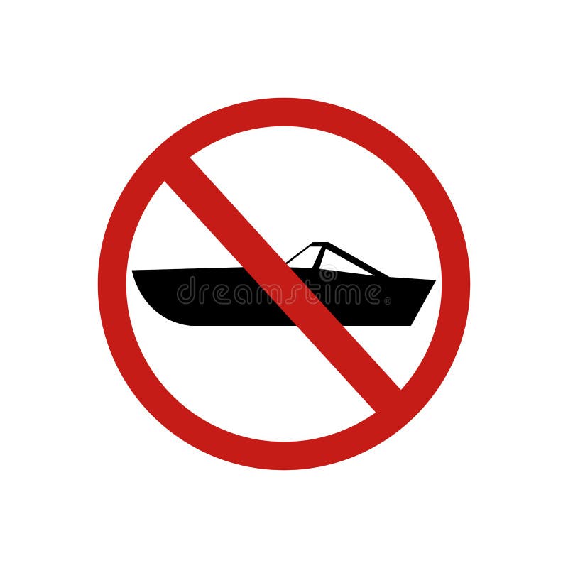 Forbidden Boat Icon on White Background Can Be Used for Web, Logo ...