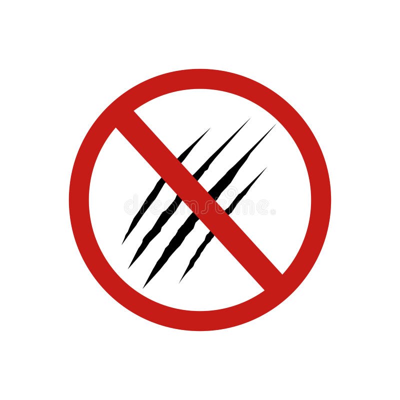 Icon Forbidden Scratch Sign. Vector Illustration Eps 10 Stock ...