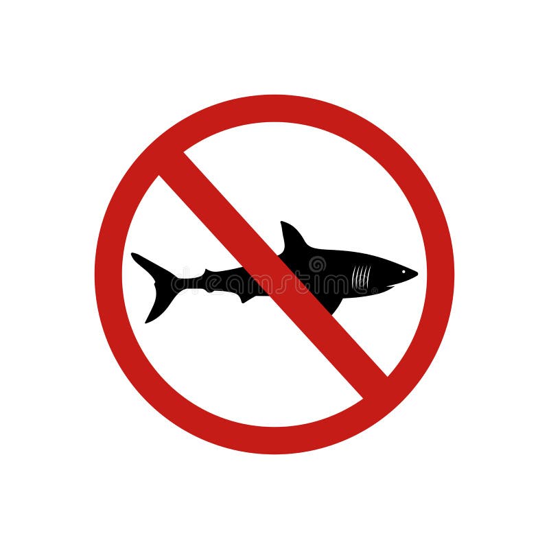 Icon Forbidden Shark Sign. Vector Illustration Eps 10 Stock ...