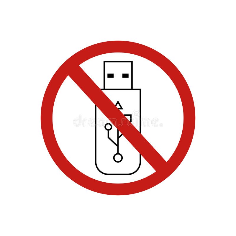 Icon Forbinned Usb Sign. Vector Illustration Eps 10 Stock Illustration ...