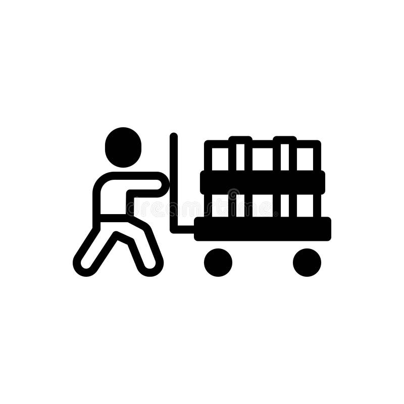 Black Solid Icon for Forces, Strength and Force Stock Vector ...