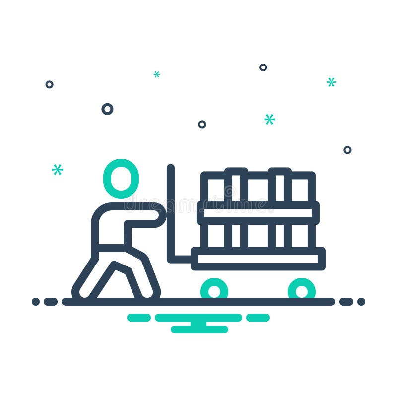 Mix Icon for Forces, Strength and Heavy Stock Vector - Illustration of ...