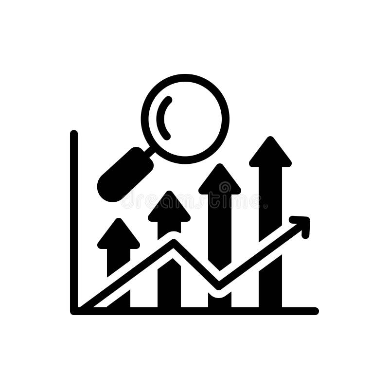 Black Solid Icon for Forecast, Analysis and Predict Stock Vector ...