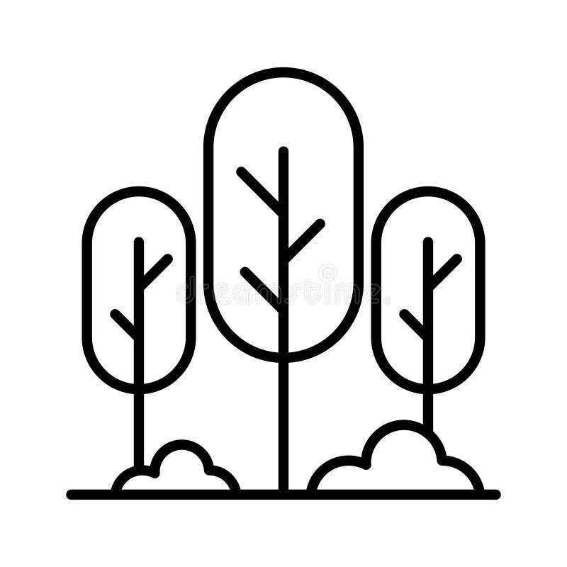 An Icon of Forest Trees, Modern Vector of Trees Stock Vector ...