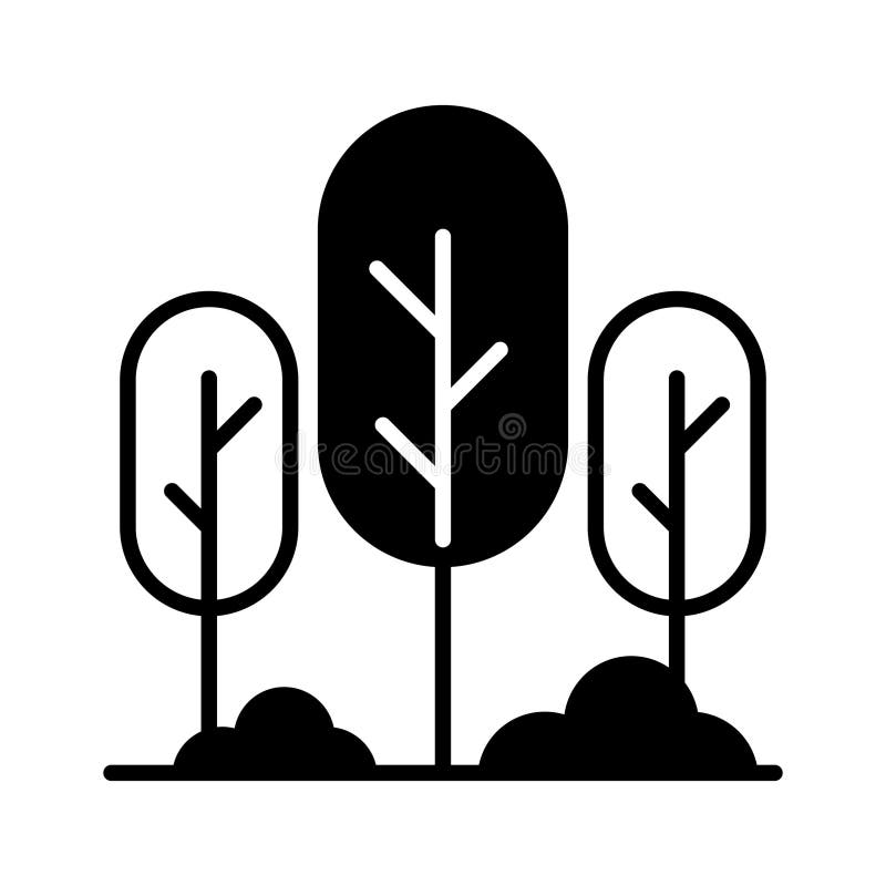 An Icon of Forest Trees, Modern Vector of Trees Stock Vector ...