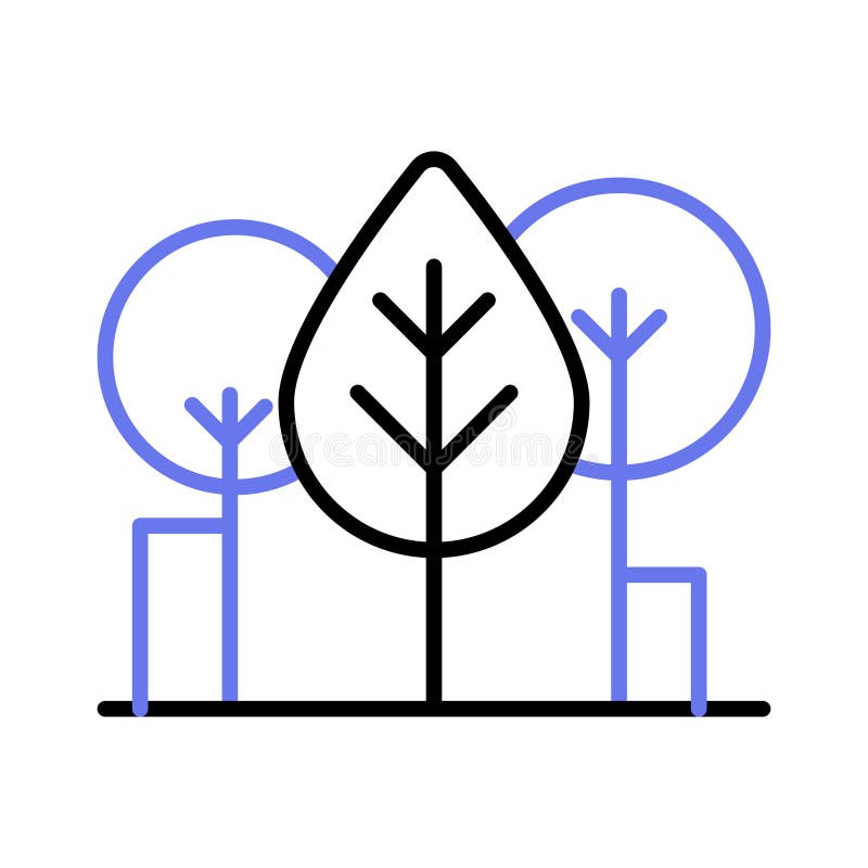 An Icon of Forest Trees, Modern Vector of Trees Stock Vector ...