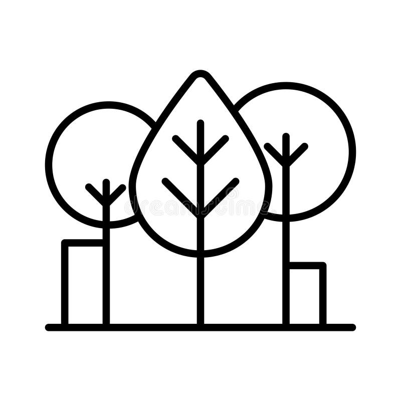 An Icon of Forest Trees, Modern Vector of Trees Stock Vector ...