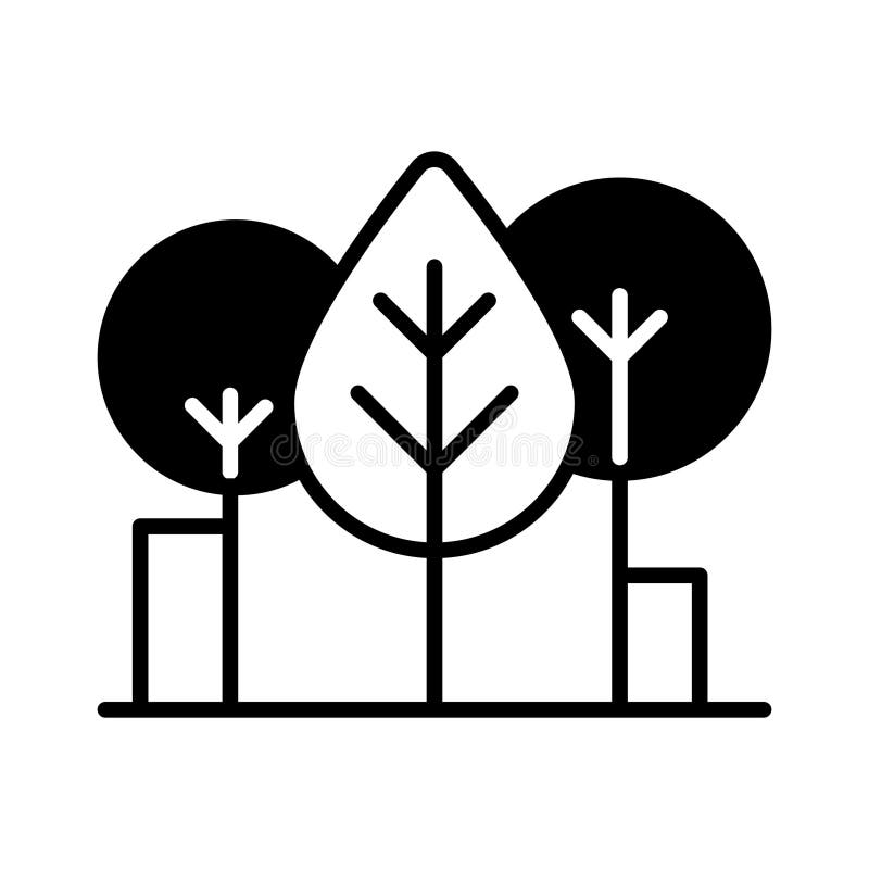 An Icon of Forest Trees, Modern Vector of Trees Stock Vector ...