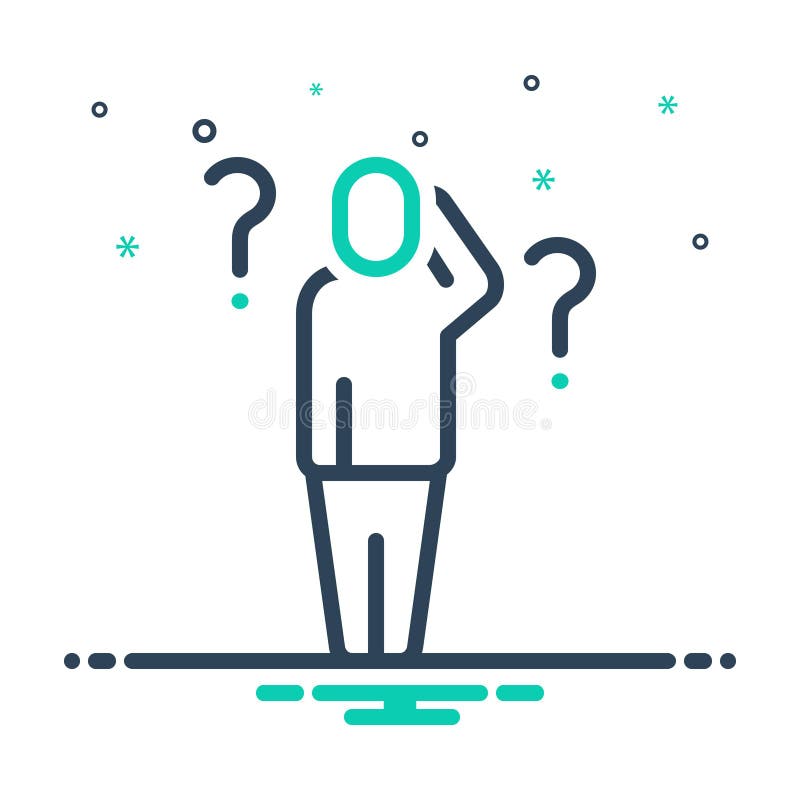 Mix Icon for Forgotten, Unremembered and Out Stock Illustration ...