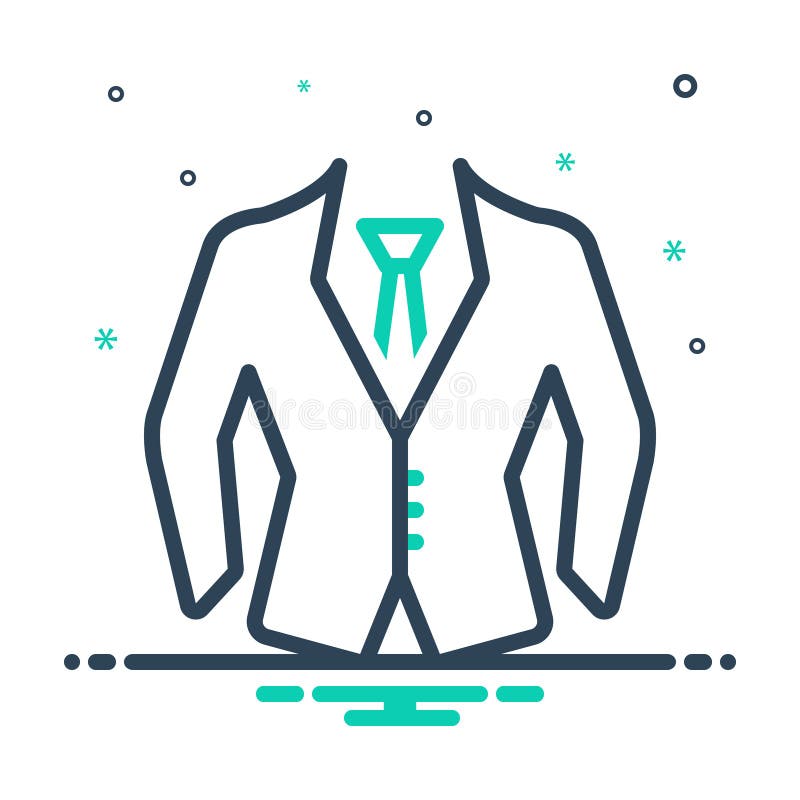 Mix Icon for Formal Wear, Uniform and Suit Stock Vector - Illustration ...
