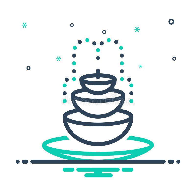 Mix Icon for Fountain, Splash and Park Stock Vector - Illustration of ...