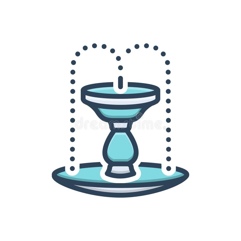 Color Illustration Icon for Fountain, Splash and Water Stock Vector ...