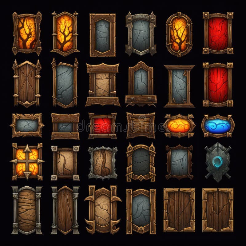 Icon Frame Medieval Ai Generated Stock Image - Image of medieval ...