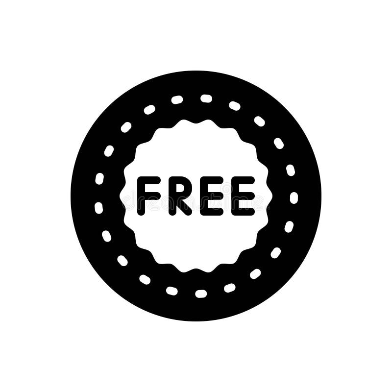 Black Solid Icon for Free, Freebies and Liberated Stock Vector ...