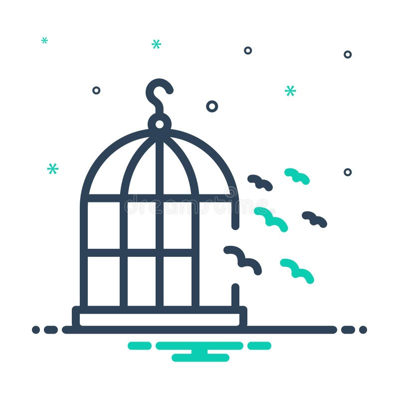 Mix Icon for Freedom, Birds and Fly Stock Illustration - Illustration ...