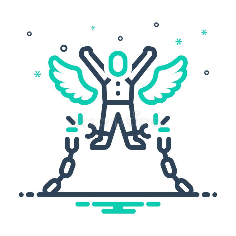 Mix Icon for Freedom, Liberty and Freely Stock Vector - Illustration of ...