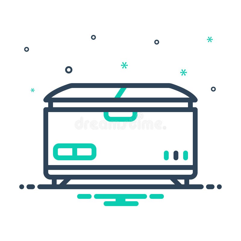 Mix Icon for Freezer, Chest Freezer and Cooling Stock Vector ...
