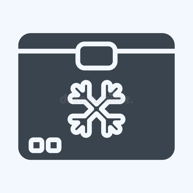 Icon Freezer. Suitable for Kitchen Appliances Symbol. Glyph Style ...
