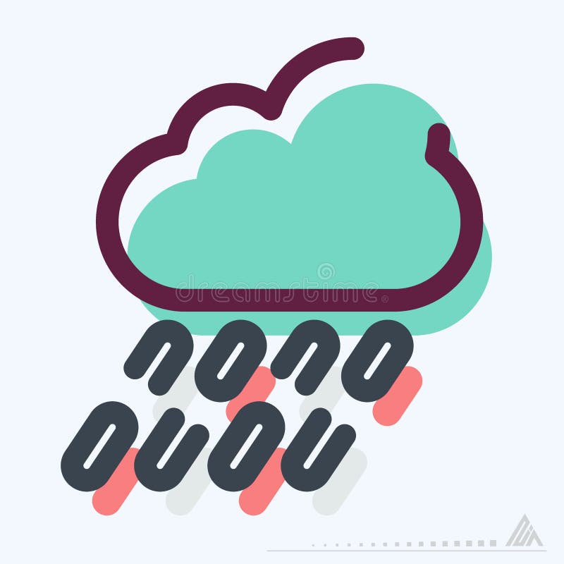 Icon Freezing Rain - MBE Syle Stock Vector - Illustration of lightning ...