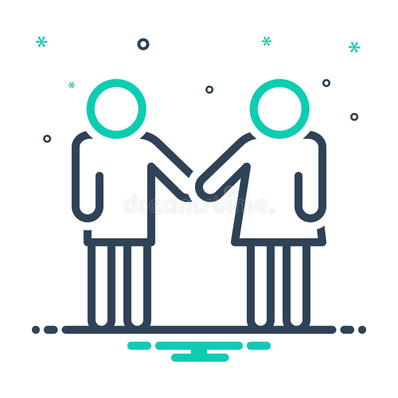 Mix Icon for Friendly, Affable and Folksy Stock Illustration ...