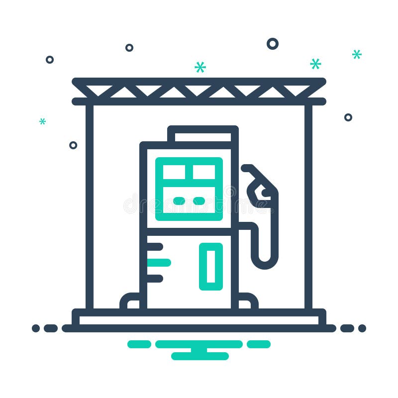 Mix Icon for Fuel, Gas and Petrol Stock Illustration - Illustration of ...