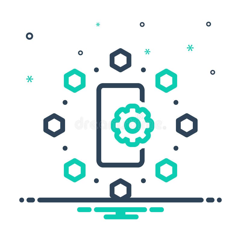 Mix Icon for Functionality, Process and Service Stock Illustration ...