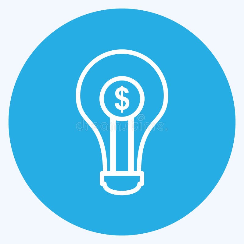Icon Funding. Suitable for Digital Web Symbol. Blue Eyes Style. Simple ...