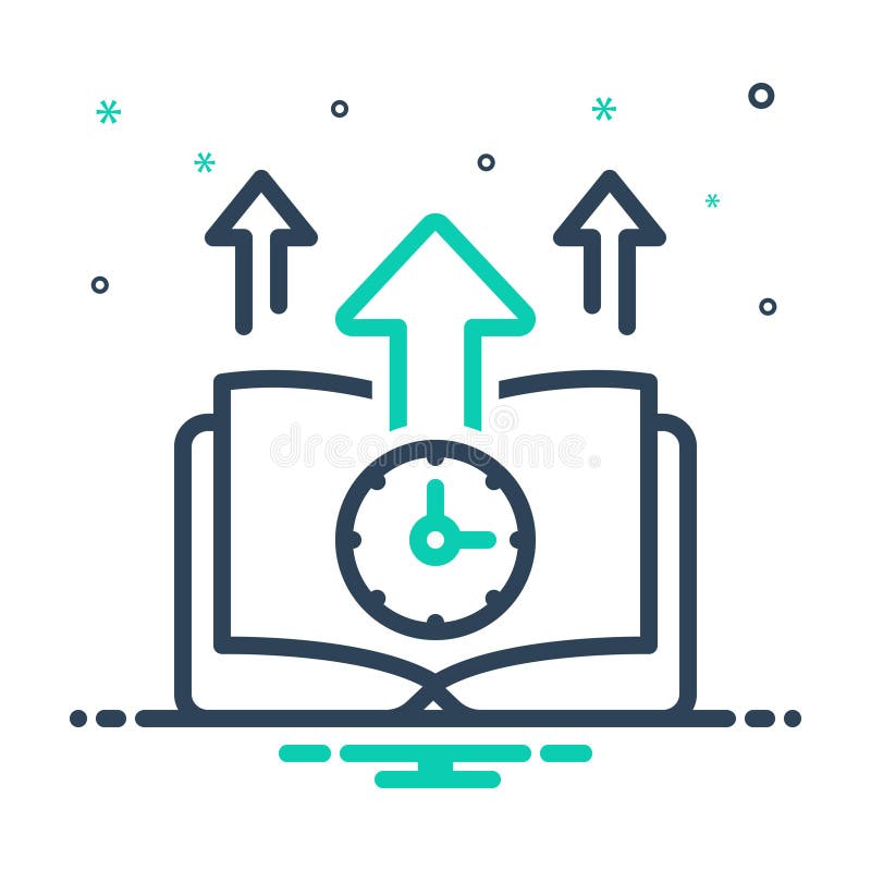 Mix Icon for Future, Improve and Book Stock Illustration - Illustration ...