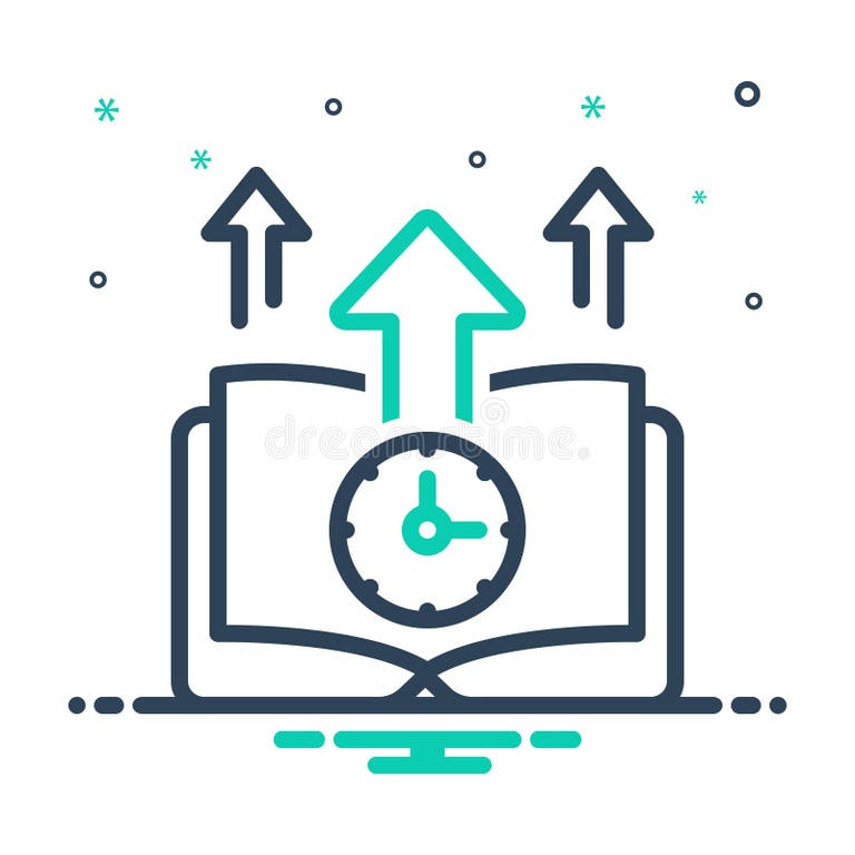 Mix Icon for Future, Improve and Book Stock Illustration - Illustration ...