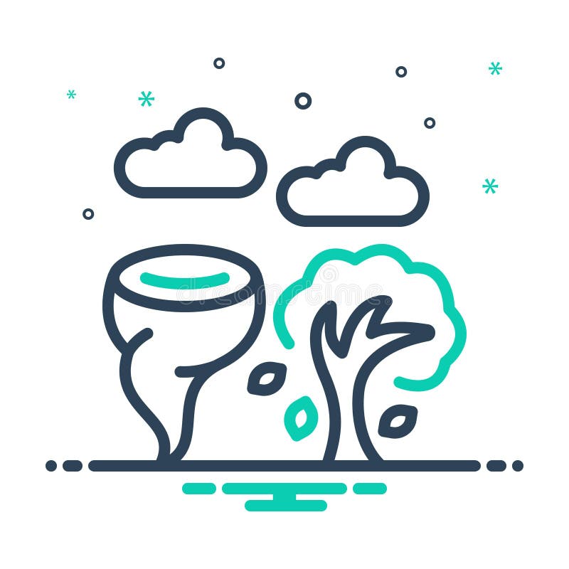 Mix Icon for Gale, Slat and Tempest Stock Vector - Illustration of ...