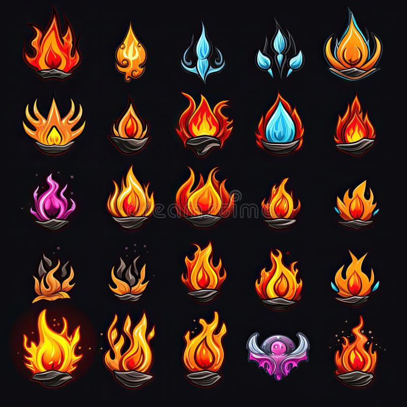 Heat Game Fire Flame Ai Generated Stock Image - Image of energy ...