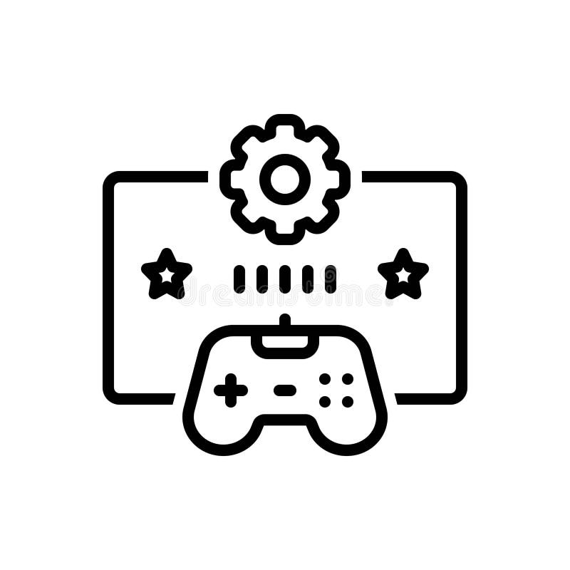 Gamification Black Glyph Icon Stock Vector - Illustration of filled ...