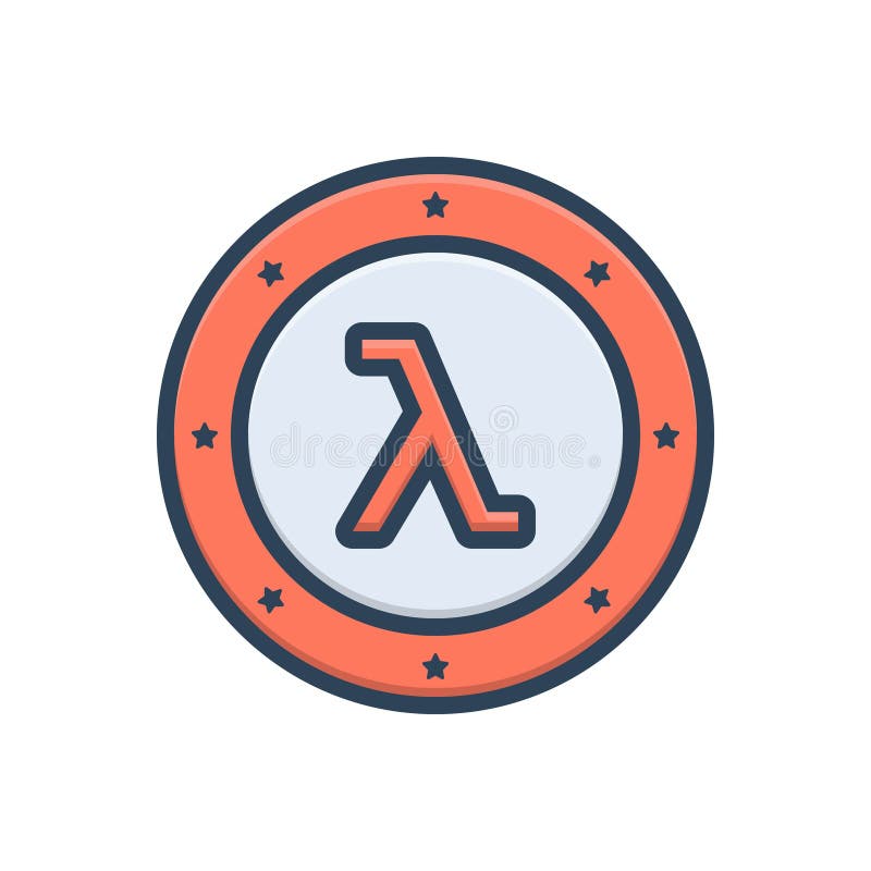 Color Illustration Icon for Gamma, Sign and Math Stock Illustration ...