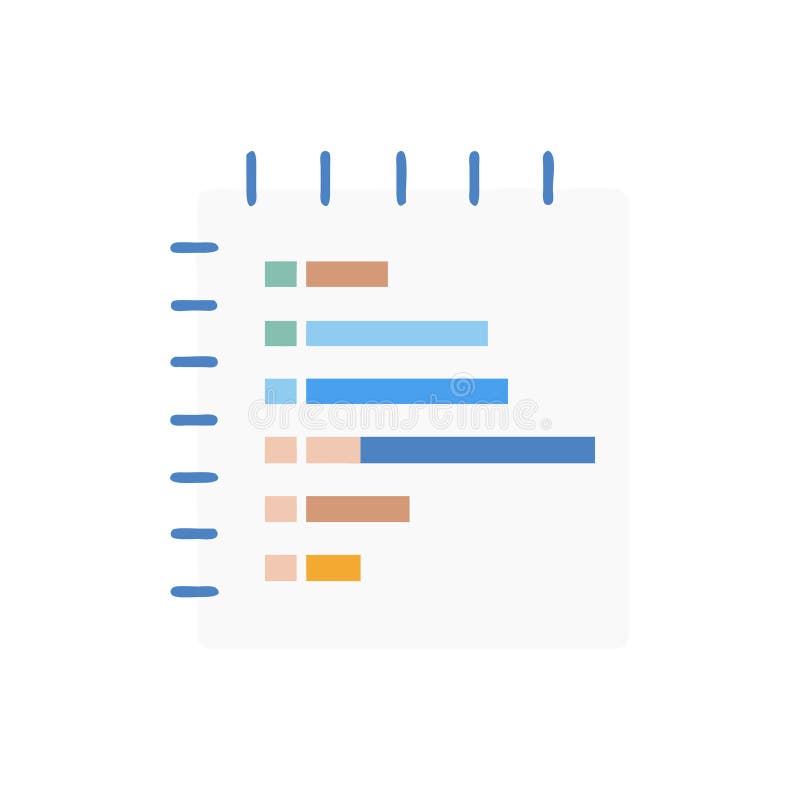 Icon of Gantt Chart for Scheduling Stock Illustration - Illustration of ...