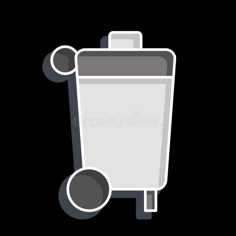Icon Garbage Bin. Related To Cleaning Symbol. Glossy Style. Simple ...