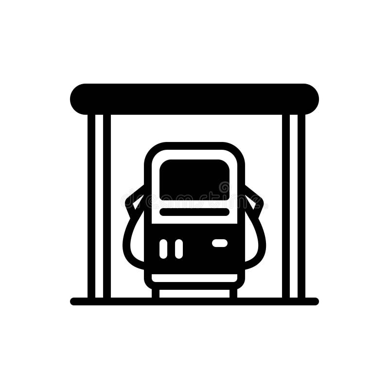 Black Solid Icon for Gas Pump, Fuel and Petrol Stock Illustration ...