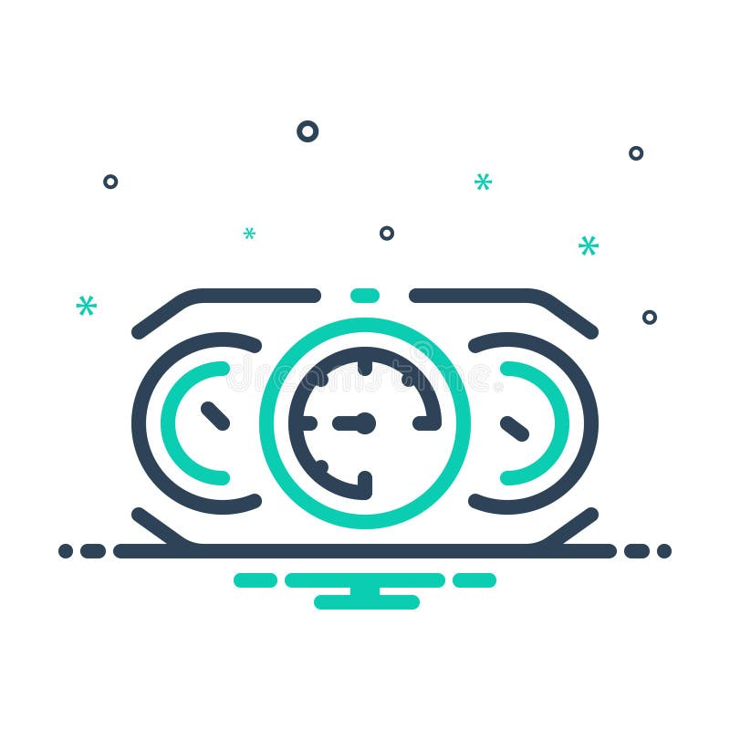 Mix Icon for Gauge, Indicator and Tempo Stock Vector - Illustration of ...