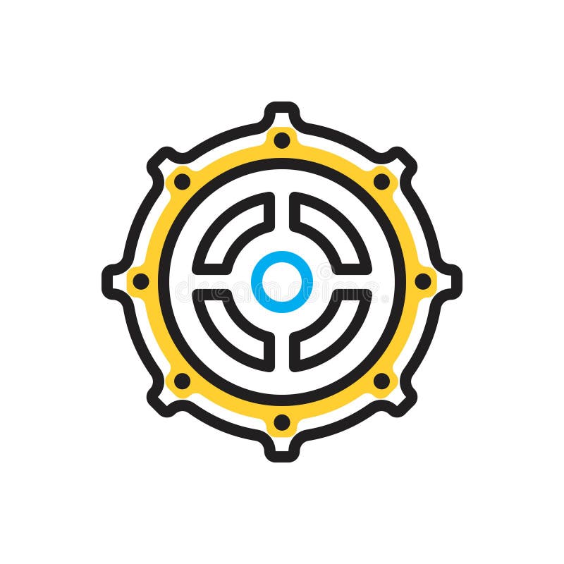 Multi Color Icon for Gear, Circle and Equipment and Motion Stock Vector ...