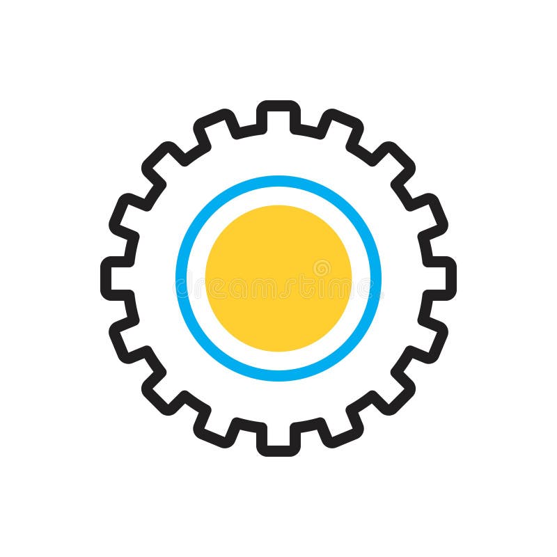 Multi Color Icon for Gear, Equipment and Accessory Stock Illustration ...