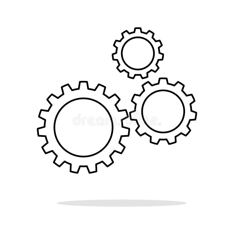 Icon of Gears.Flat Style.Cog Sign.Setting Icon.Gear Logo Stock Vector ...