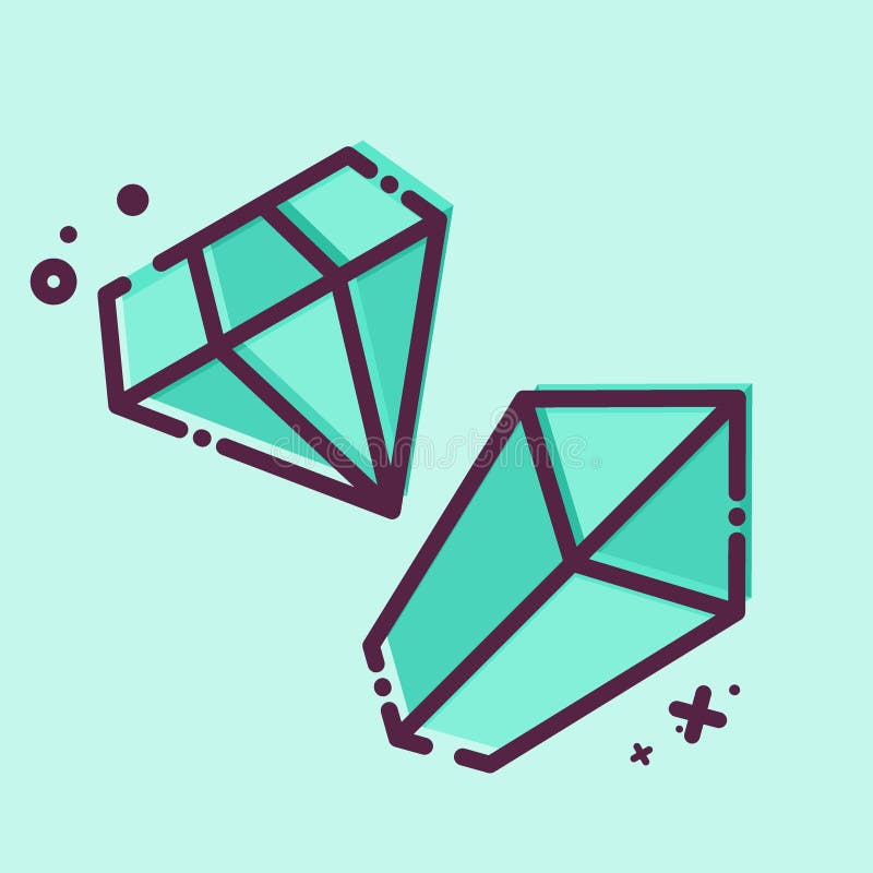 Icon Gemstone. Related To Mining Symbol. MBE Style. Simple Design ...