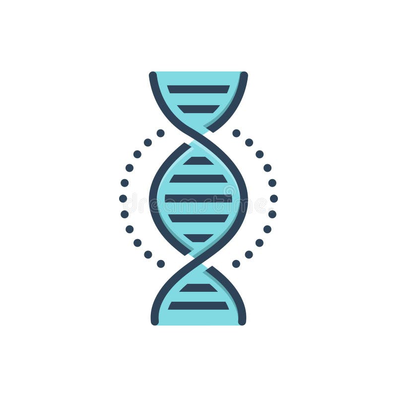 Color Illustration Icon for Gene, Dna and Spiral Stock Illustration ...
