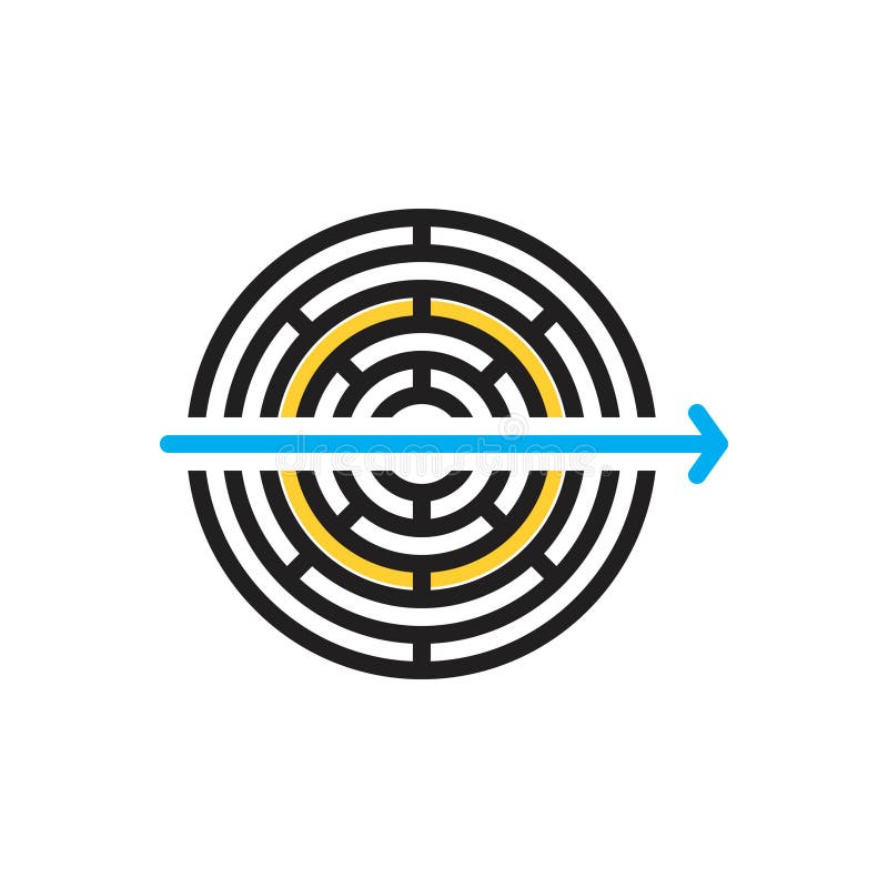 Multi Color Icon for Generally, Common and Way Stock Illustration ...