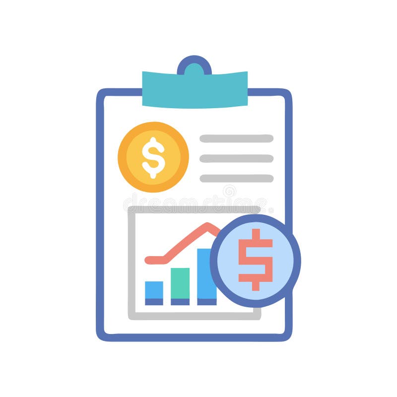 Icon for Generating Financial Health Reports Stock Vector ...