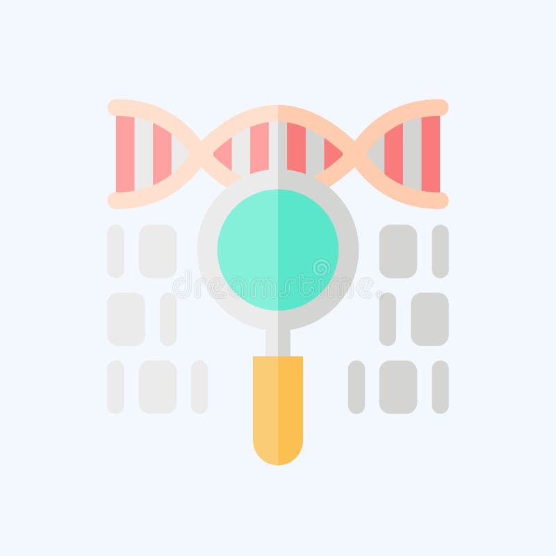 Icon Genetic Code. Related To Biochemistry Symbol. Flat Style. Simple ...