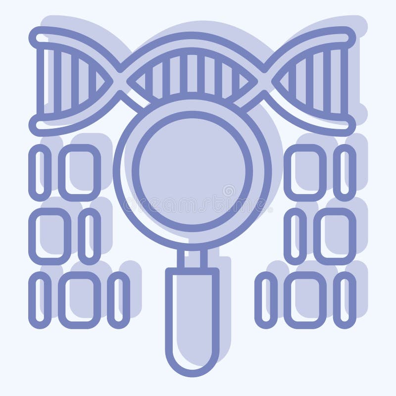 Icon Genetic Code. Related To Biochemistry Symbol. Two Tone Style ...