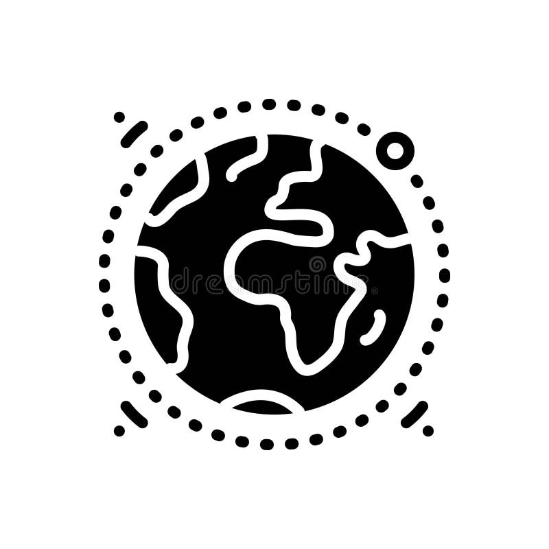 Black Solid Icon for Geography, Terra and Earth Stock Vector ...