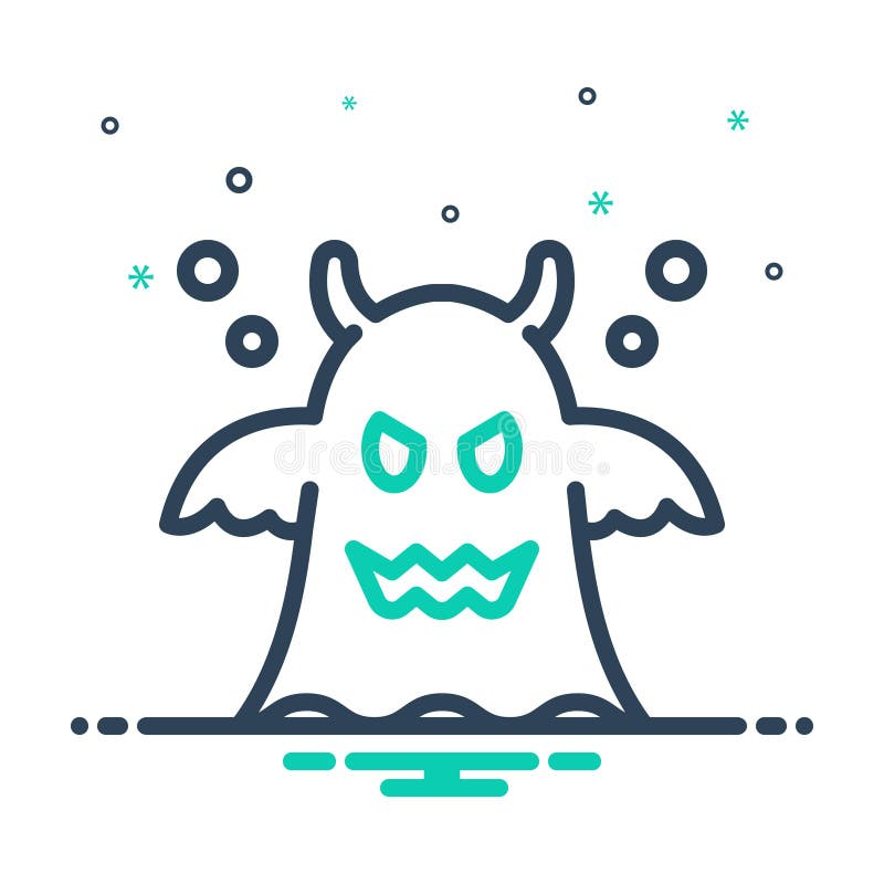 Mix Icon for Ghost, Specter and Goblin Stock Vector - Illustration of ...